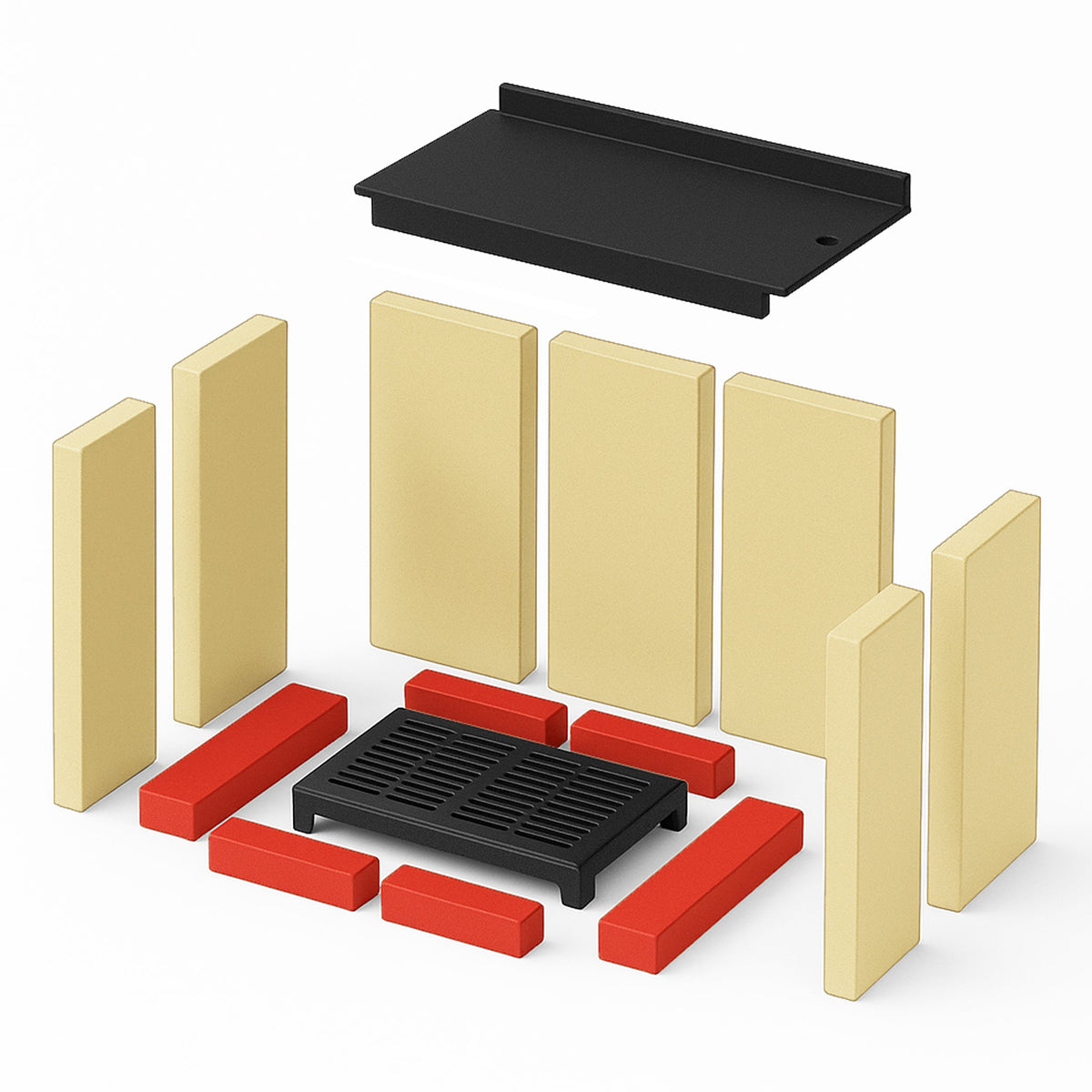 Brennraumplatten-Set unten 6-teilig MAGNA & Co